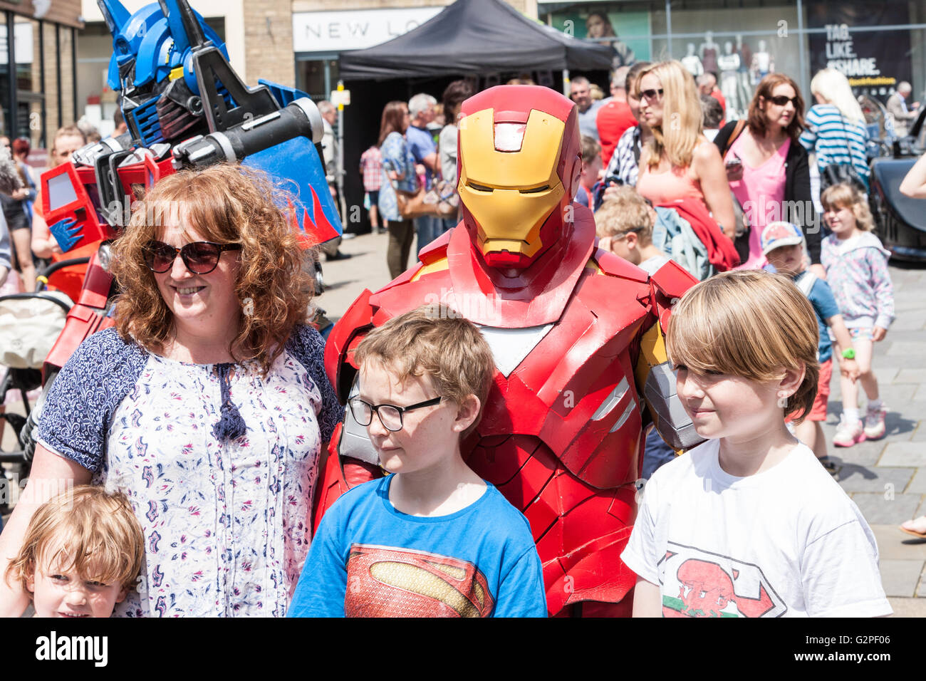 Carmarthenshire, Wales, UK. 1st June, 2016. On a sunny day comic hero ...