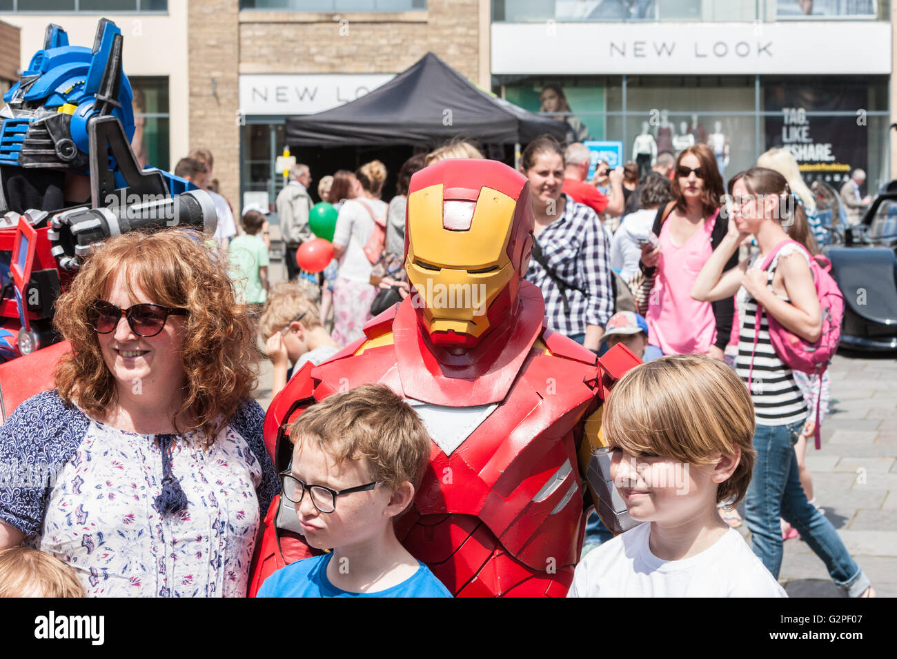 Carmarthenshire, Wales, UK. 1st June, 2016. On a sunny day comic hero ...