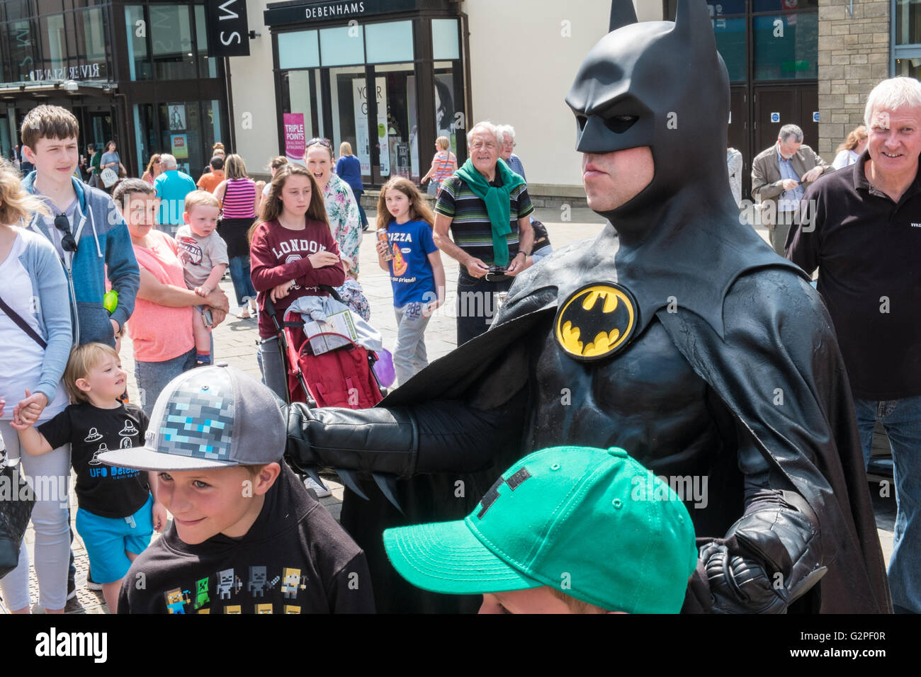 Carmarthenshire, Wales, UK. 1st June, 2016. On a sunny day comic hero ...