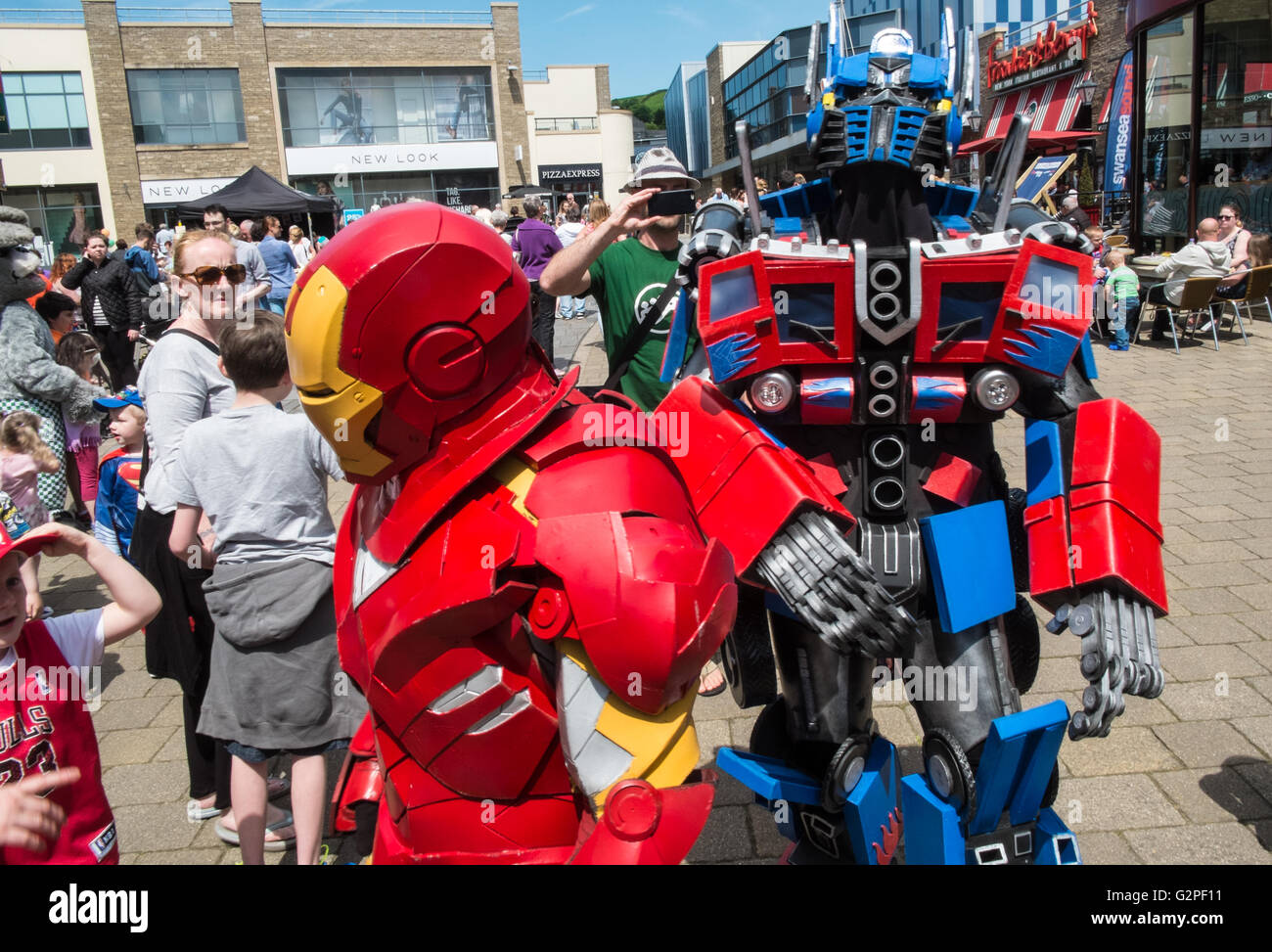 Carmarthenshire, Wales, UK. 1st June, 2016. On a sunny day comic hero ...