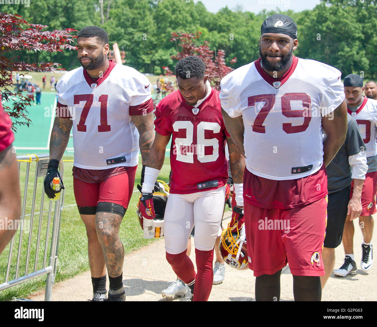 Washington Redskins offensive tackle Trent Williams (71), cornerback ...