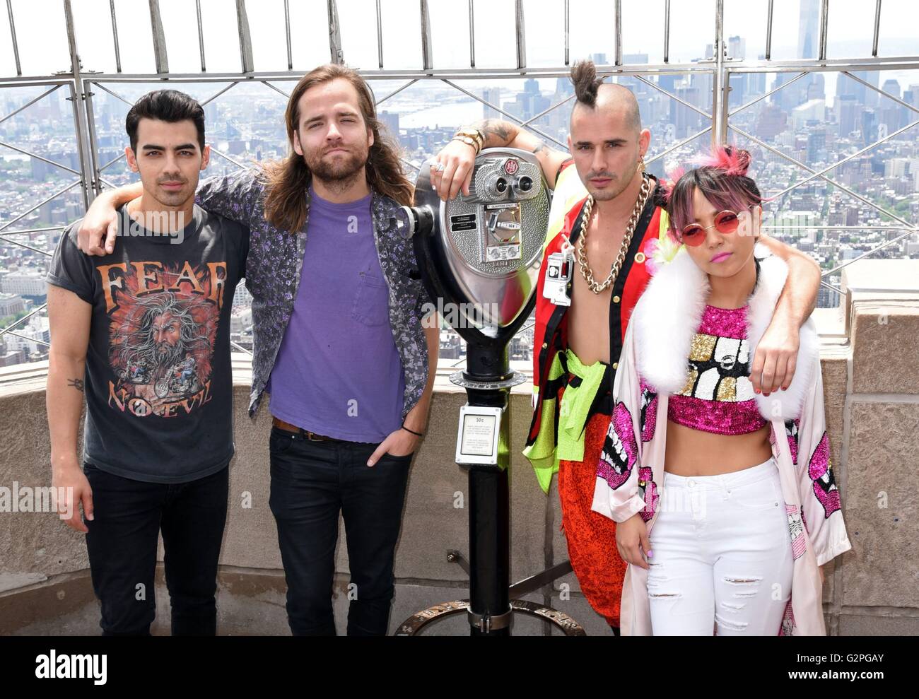 New York, NY, USA. 1st June, 2016. Joe Jonas, Jack Lawless, Cole ...