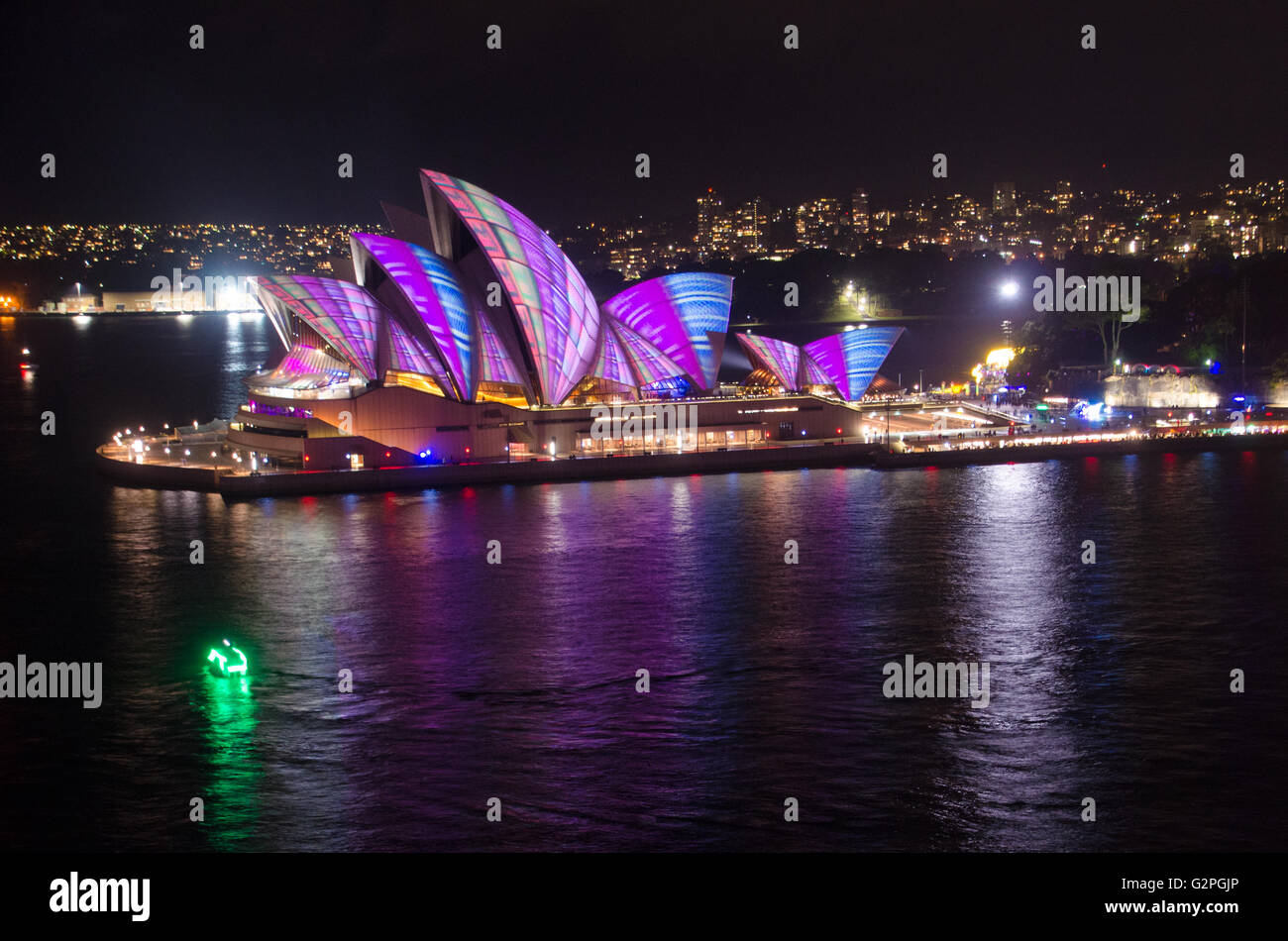 Sydney, Australia - 1st June 2016: The Vivid Sydney Light Show Festival ...