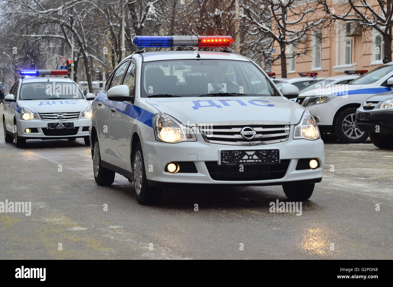 Tambov, Tambov region, Russia. 31st May, 2016. Police cars of the Road ...