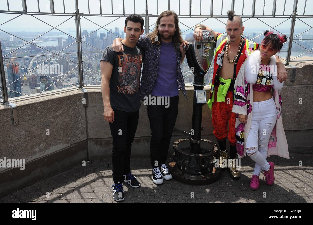 New York, NY, USA. 1st June, 2016. Joe Jonas, Jack Lawless, Cole ...