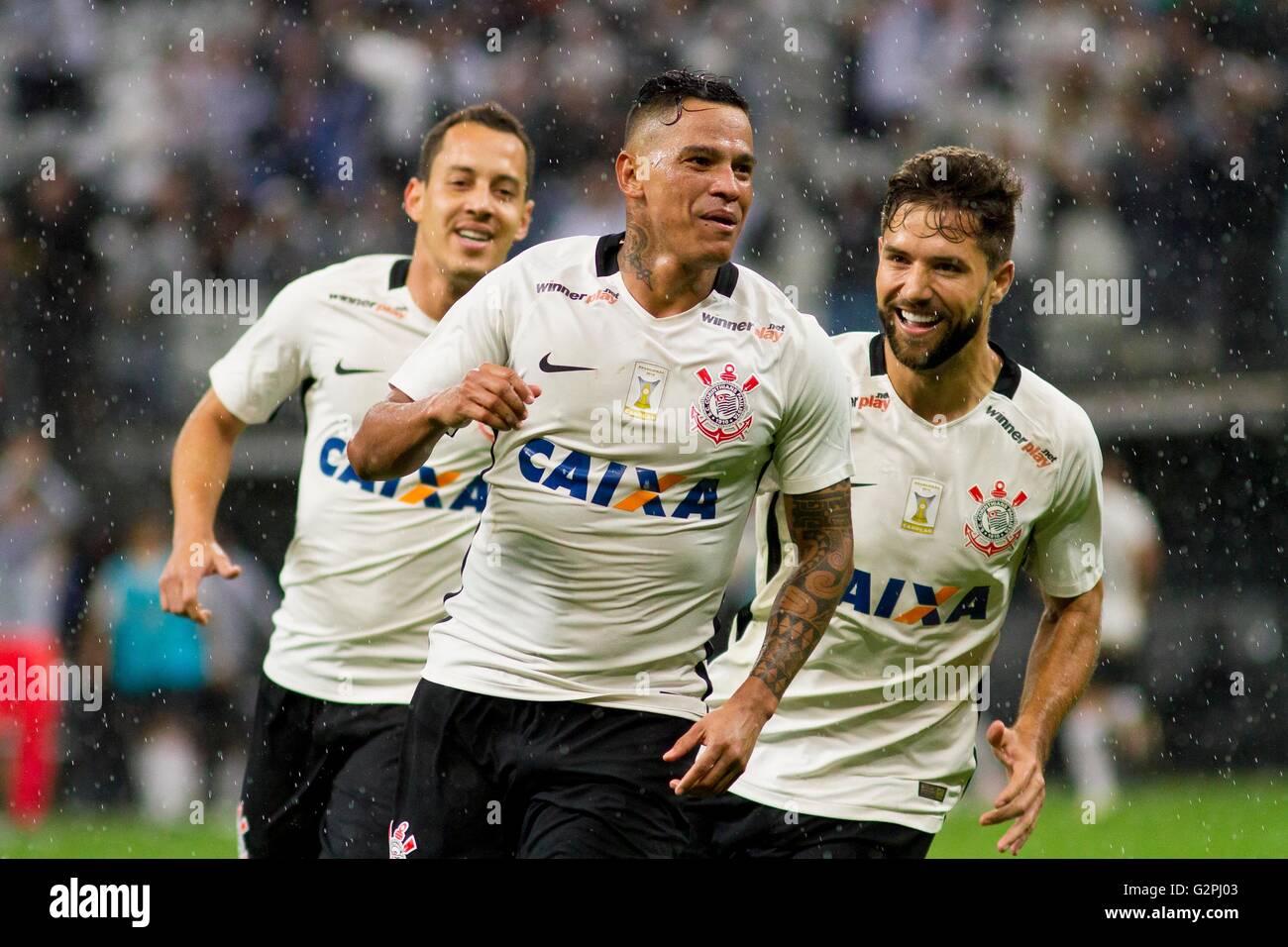SAO PAULO, Brazil - 06/01/2016: CORINTHIANS X Santos - Corinthians goal ...