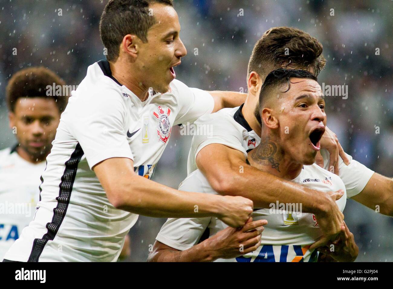 SAO PAULO, Brazil - 06/01/2016: CORINTHIANS X Santos - Corinthians goal ...
