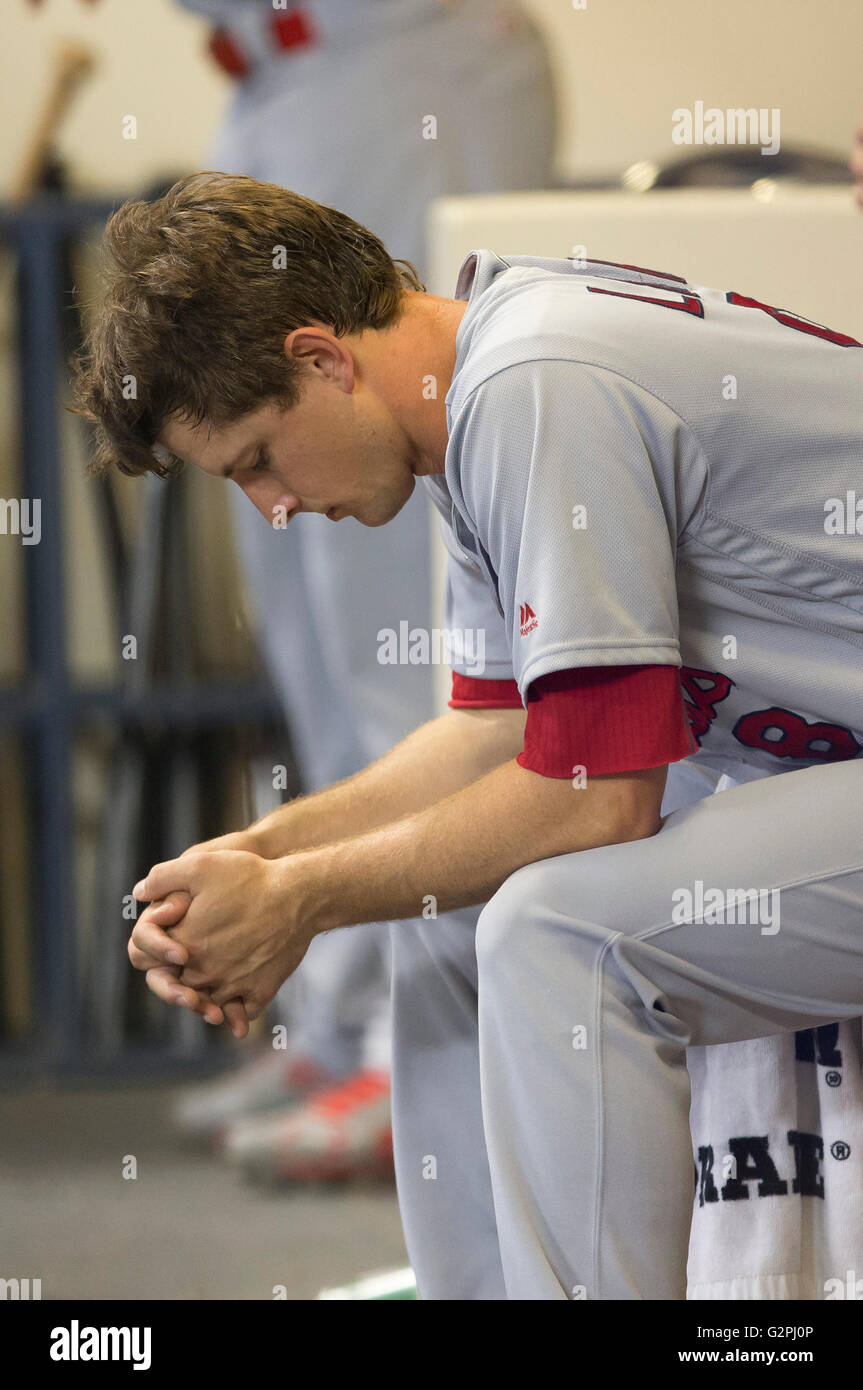 Milwaukee, WI, USA. 31st May, 2016. St. Louis Cardinals starting ...