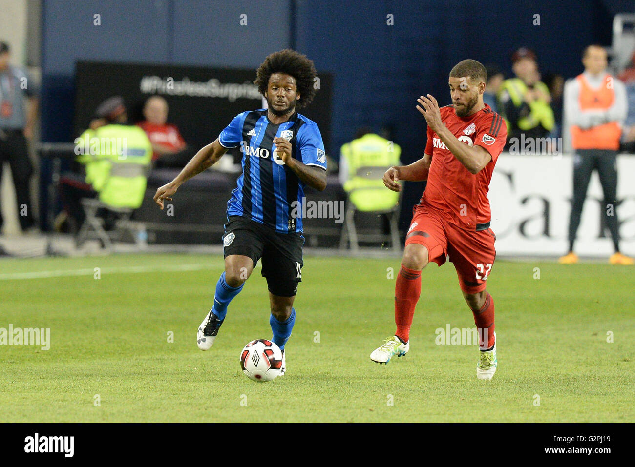 June 1, 2016: Montreal Impact forward Michael Salazar (19) fights for ...