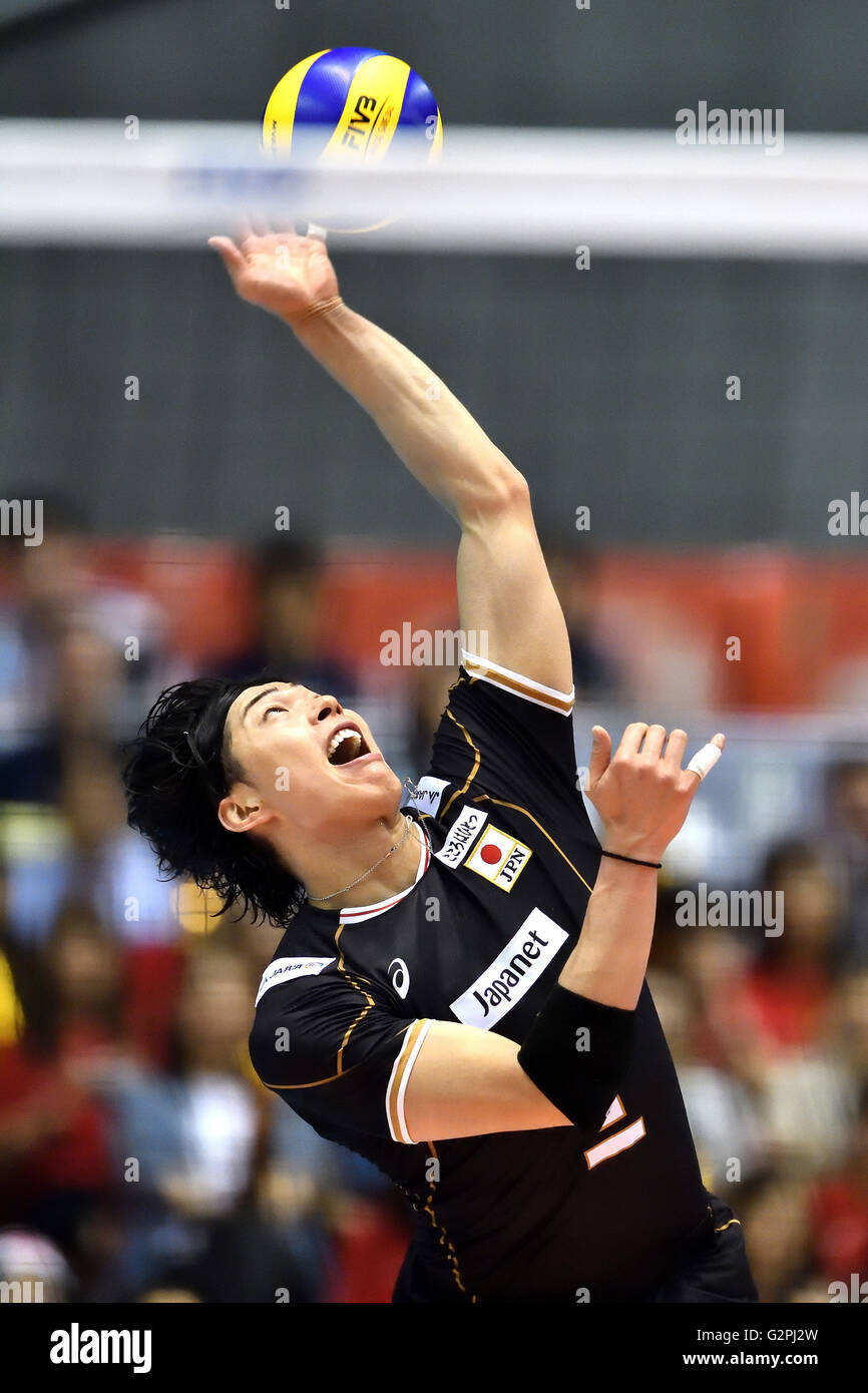 Tokyo, Japan. 1st June, 2016. Kunihiro Shimizu (JPN) Volleyball : Men's ...