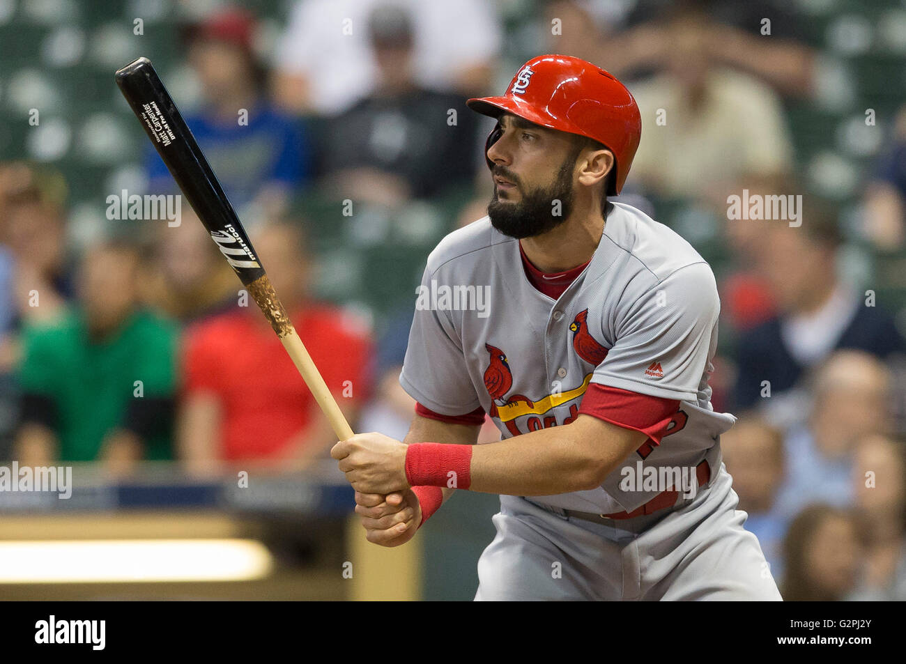 Milwaukee, WI, USA. 31st May, 2016. St. Louis Cardinals third baseman ...
