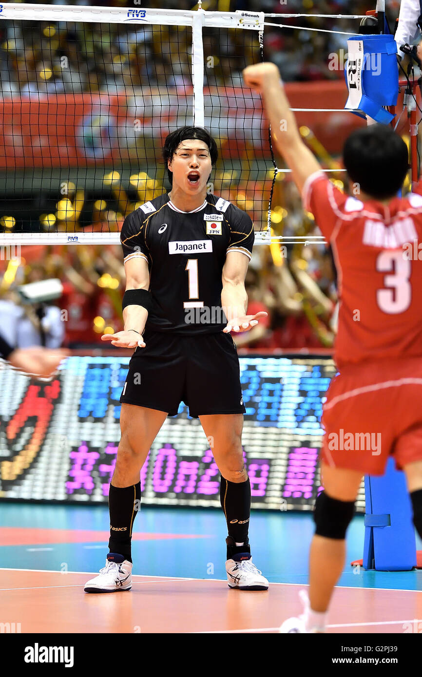 Tokyo, Japan. 1st June, 2016. Kunihiro Shimizu (JPN) Volleyball : Men's ...