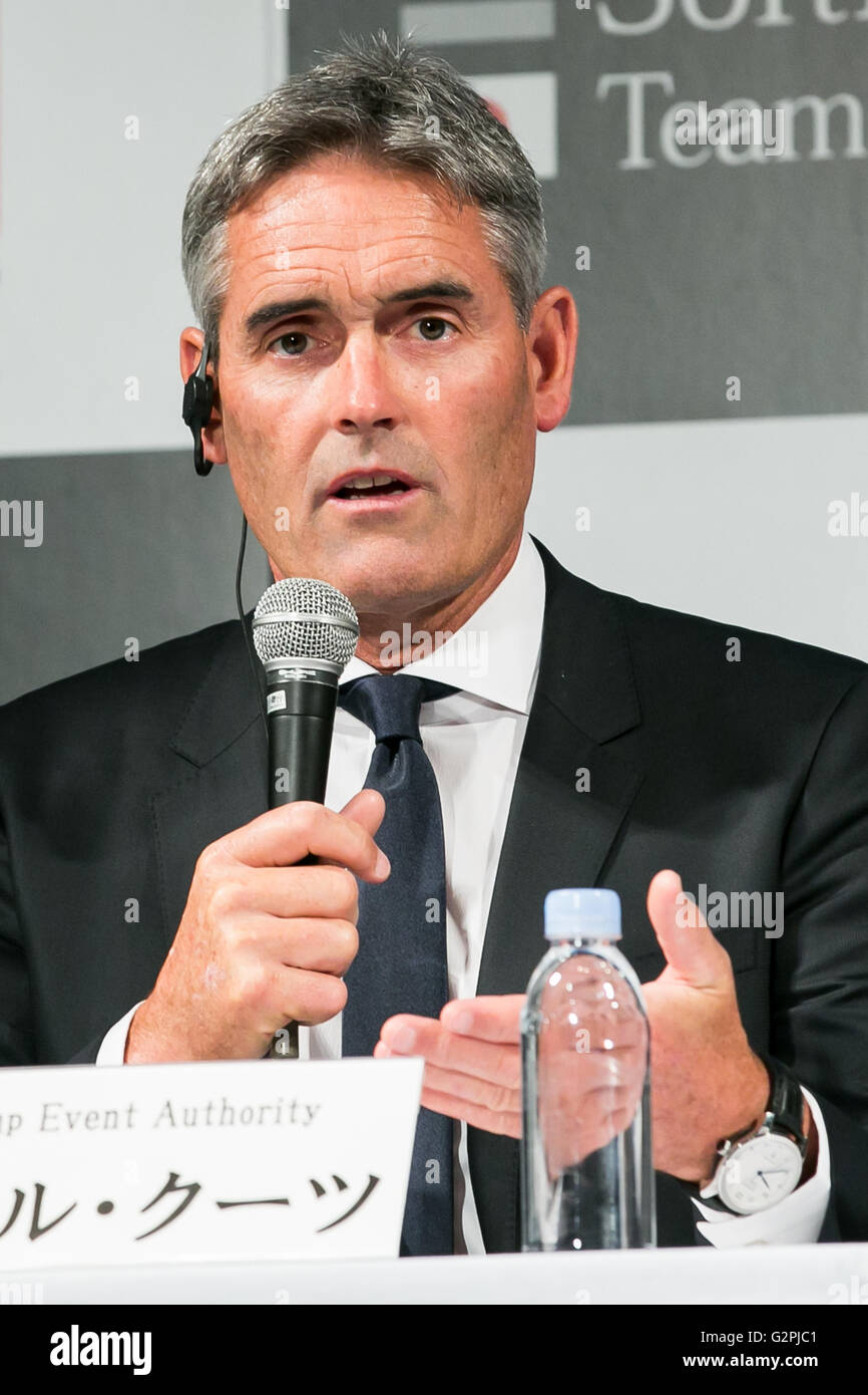 Russell Coutts, CEO of the America's Cup Event Authority speaks during ...