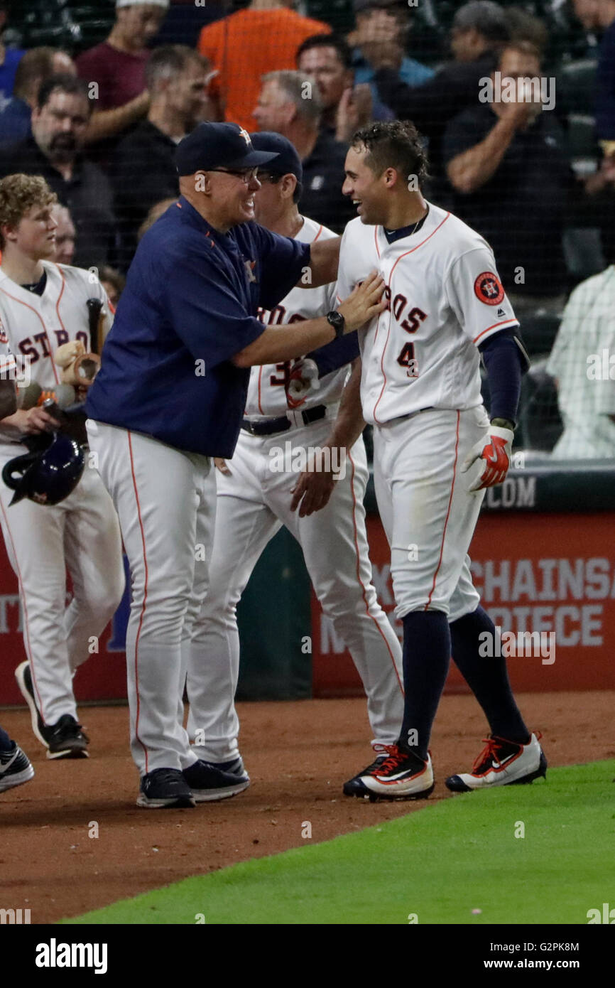 Houston, TX, USA. 1st June, 2016. Houston Astros pitching coach Brent ...