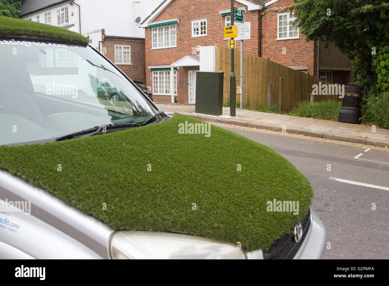 Car covered in artificial grass hi-res stock photography and images - Alamy
