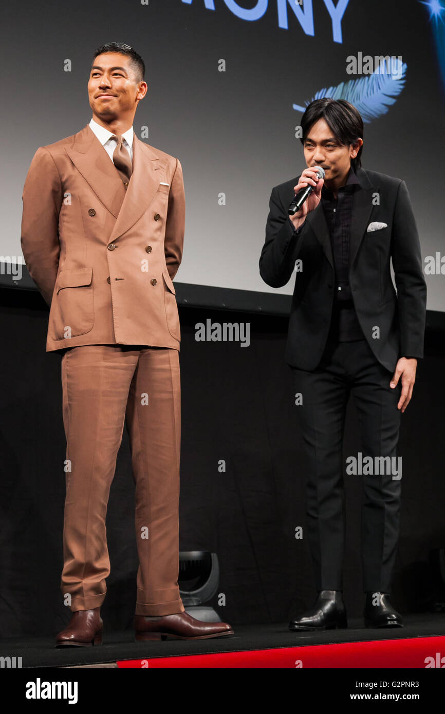 Tokyo, Japan. 2nd June, 2016. (L to R) Japanese actors Akira and Sho ...