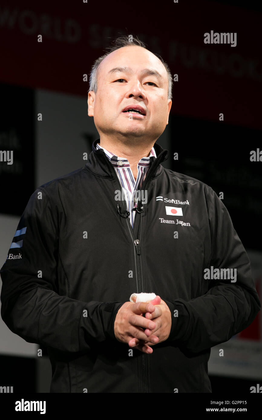 Tokyo, Japan. 2nd June, 2016. SoftBank Chairman and CEO Masayoshi Son ...