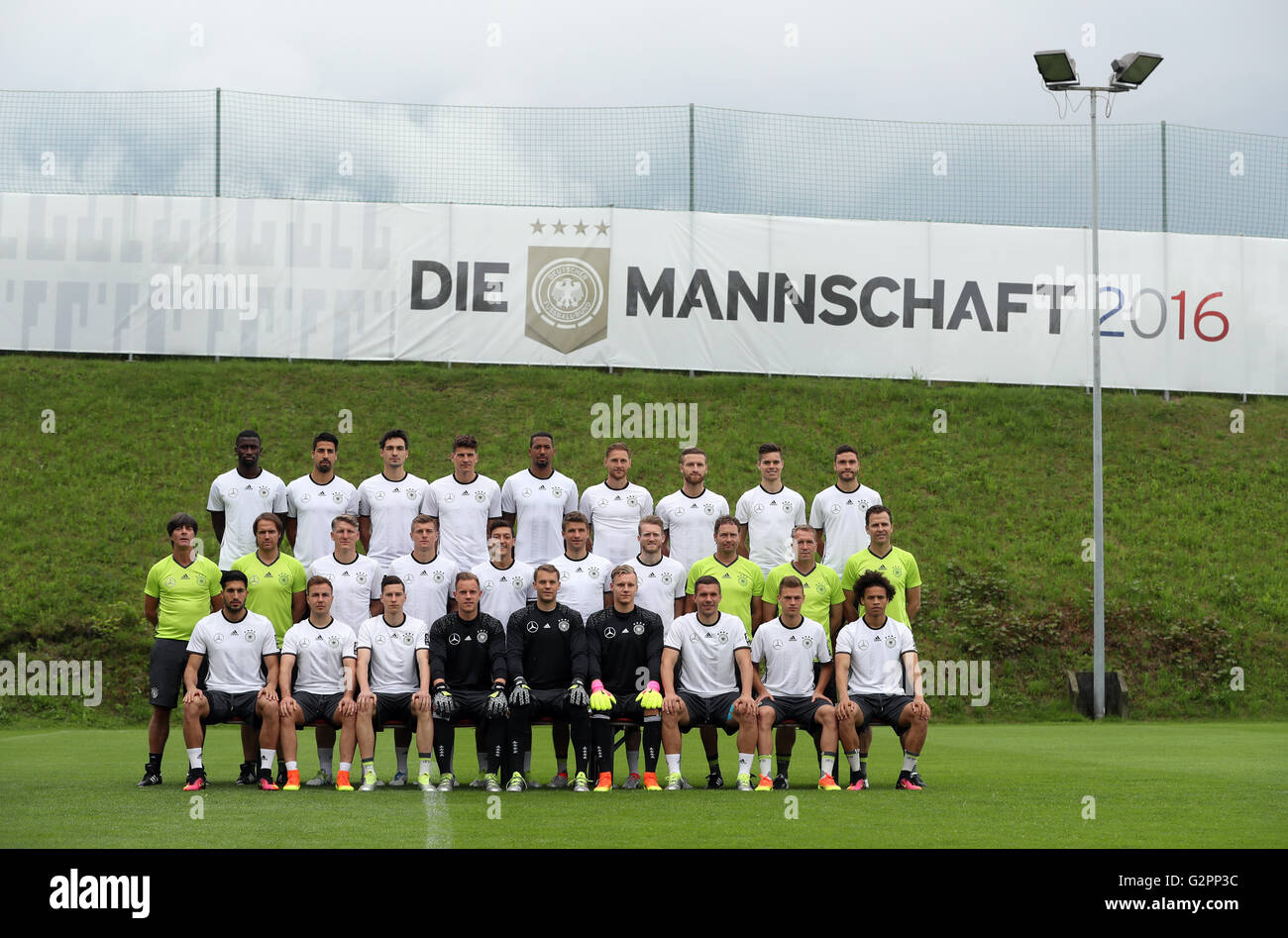 The German national soccer team poses for a group photo in Ascona ...