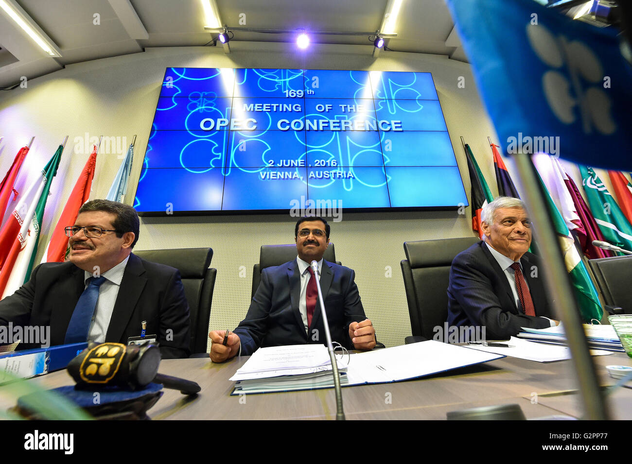 Vienna, Austria. 2nd June, 2016. Qatari Oil Minister Mohammed bin Saleh ...