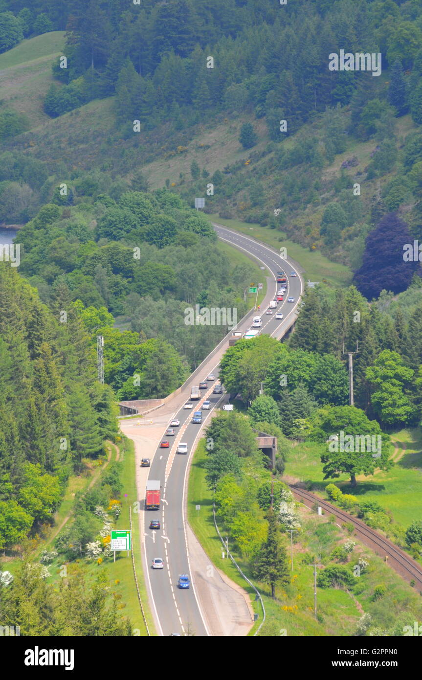 A9 near Dunkeld, Perthshire, Scotland, UK. 2nd June, 2016. UK Weather ...