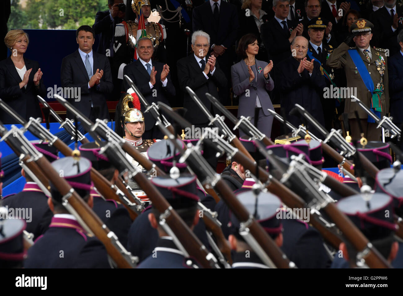 Rome, Italy. 02nd June, 2016. Italian military march during the ...