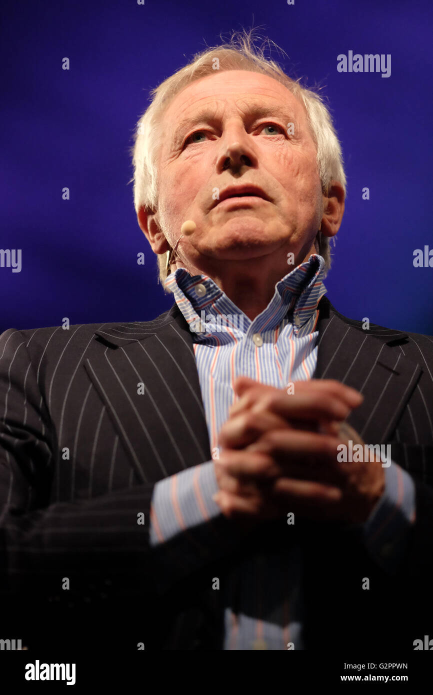 Hay Festival, Wales, UK - June 2016 - Jonathan Dimbleby talks about his ...