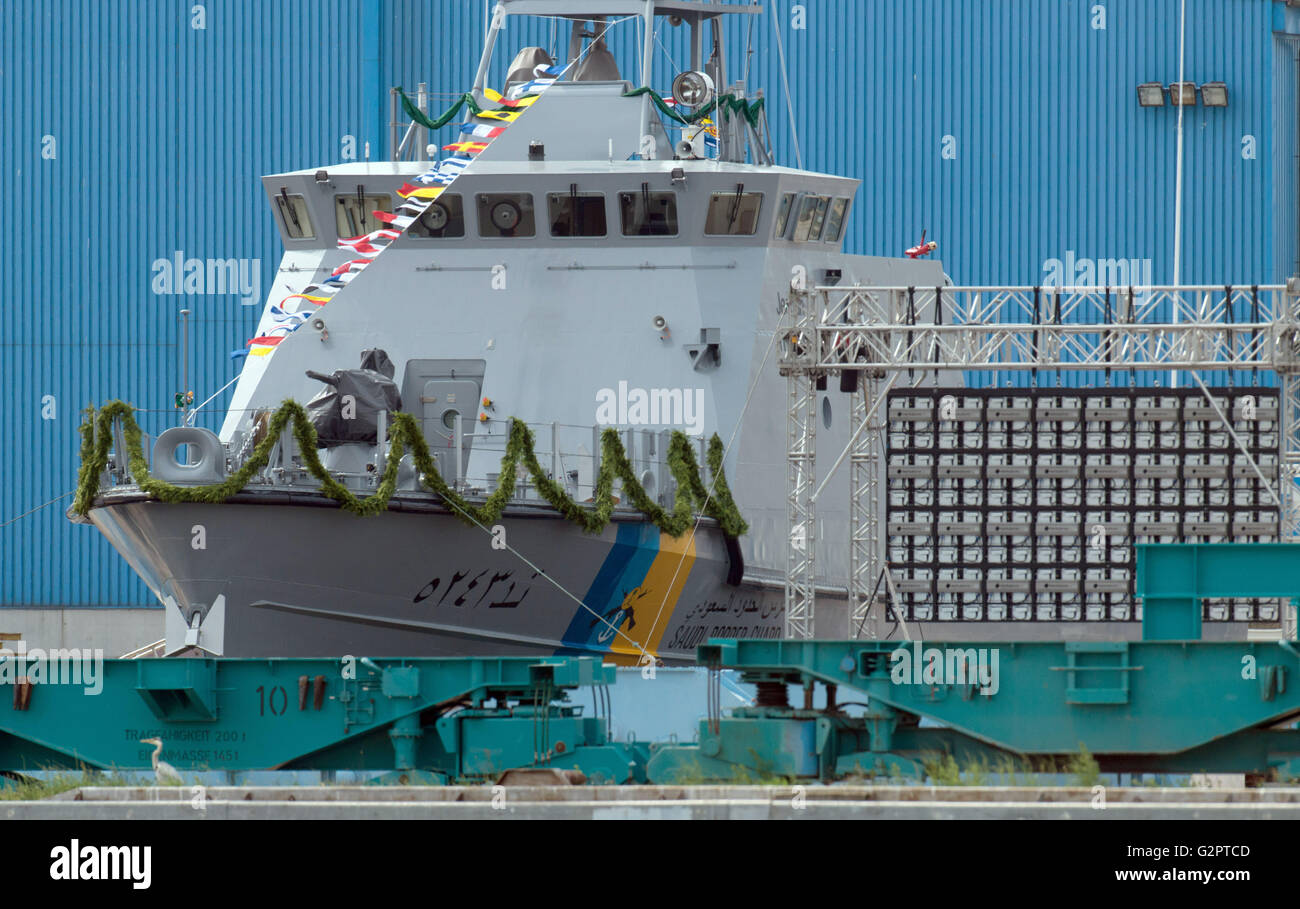 Wolgast, Germany. 02nd June, 2016. The first coast guard boat for Saudi ...