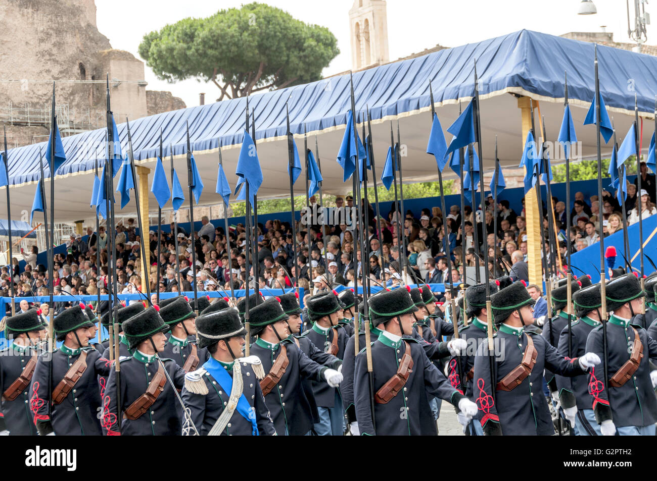 Military parade for the 70th anniversary of the birth of the Italian ...