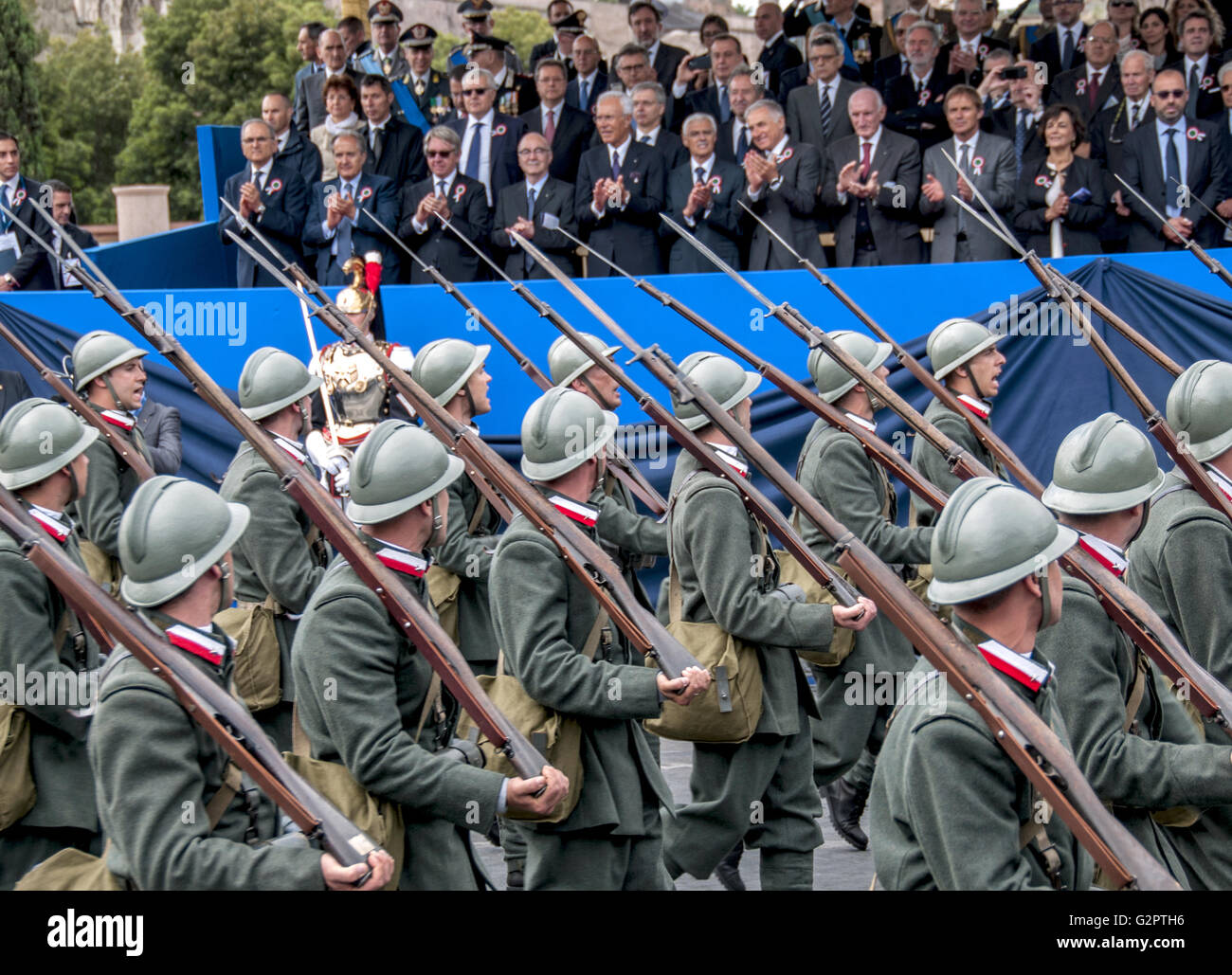 Military parade for the 70th anniversary of the birth of the Italian ...