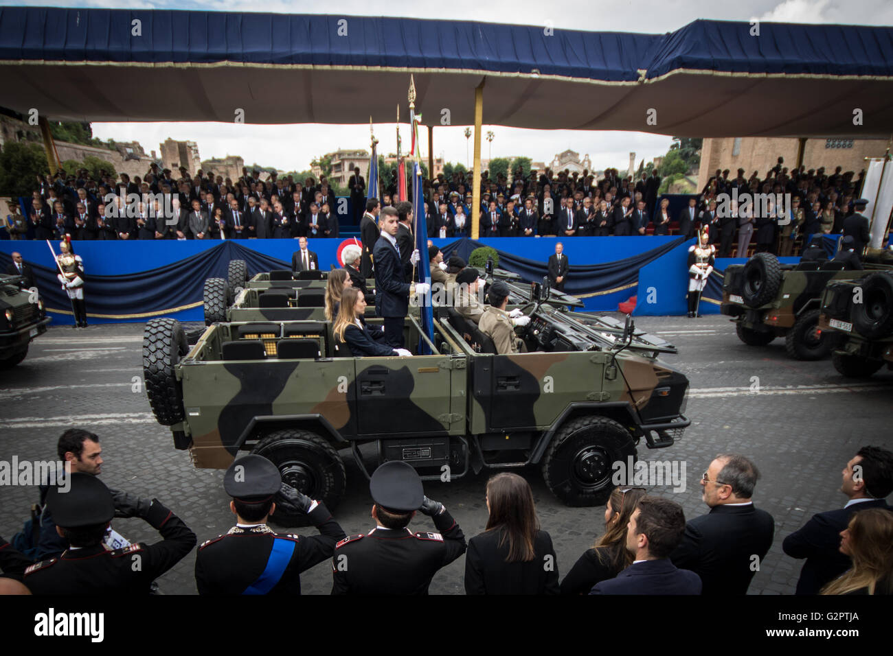Rome, Italy. 02nd June, 2016. Military parade during the 70th ...