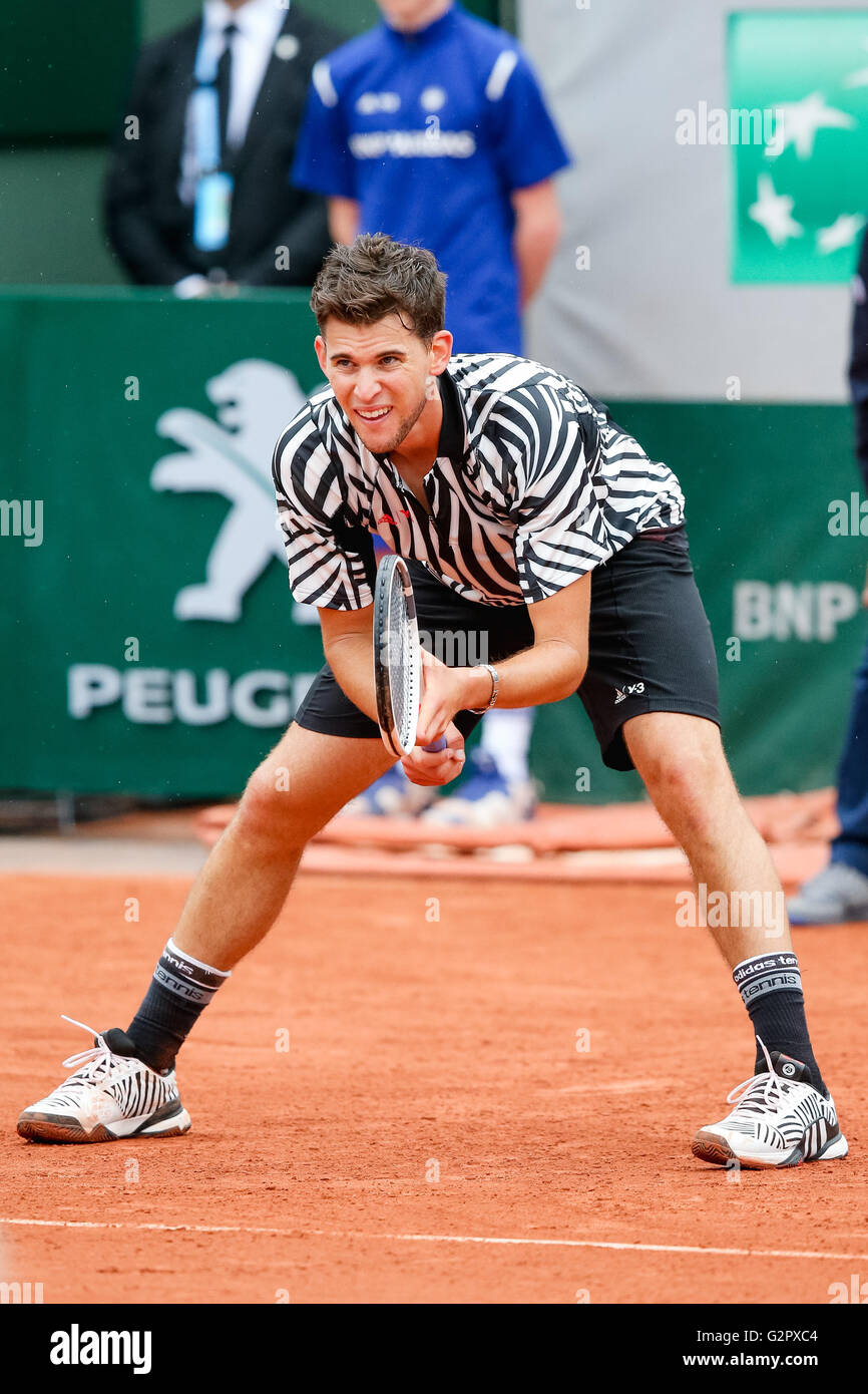 Paris, France. 2nd June, 2016. Dominic Thiem (AUT) Tennis : Dominic ...