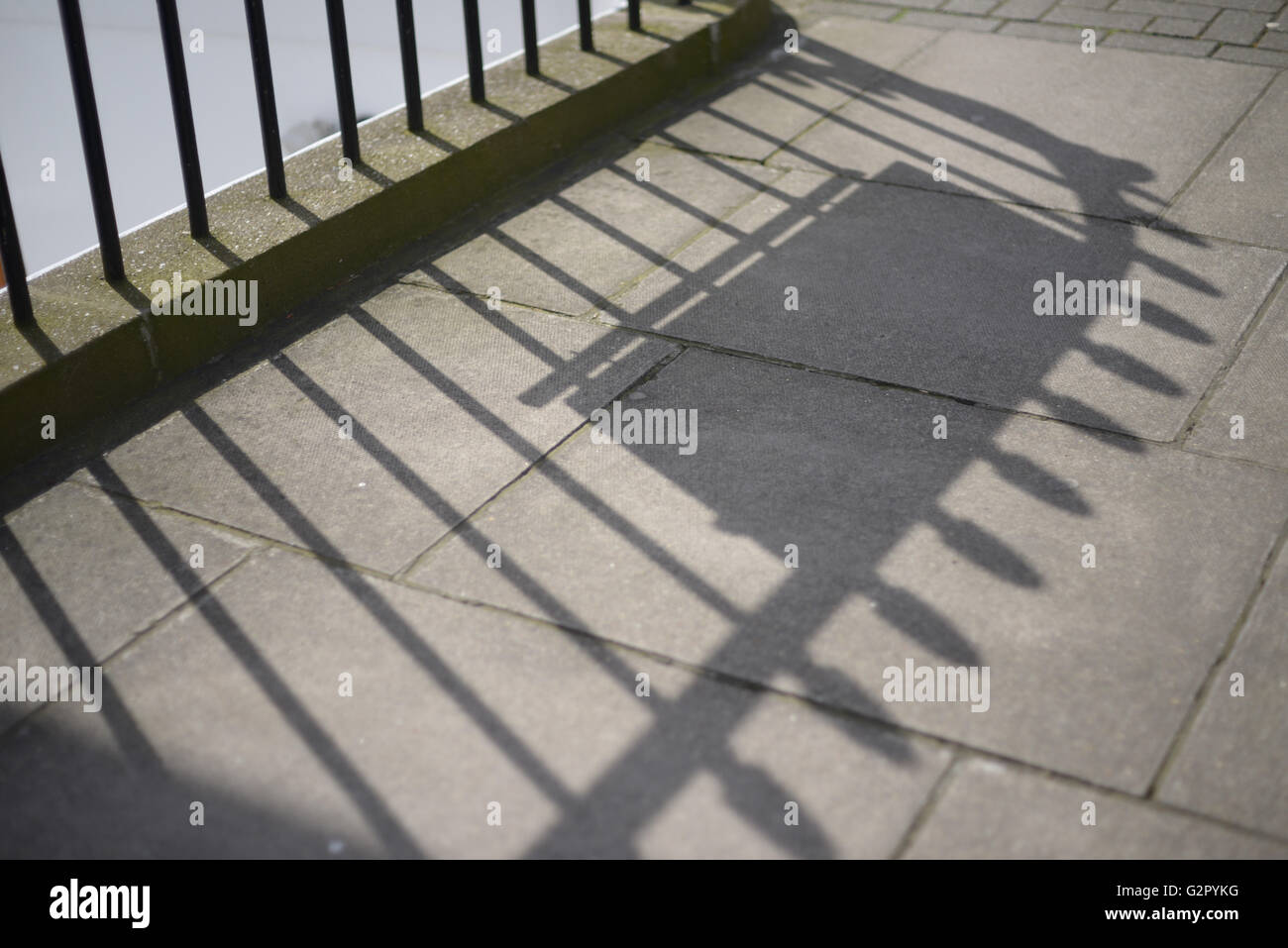 shadows, pattern against white walls, pavement Stock Photo - Alamy