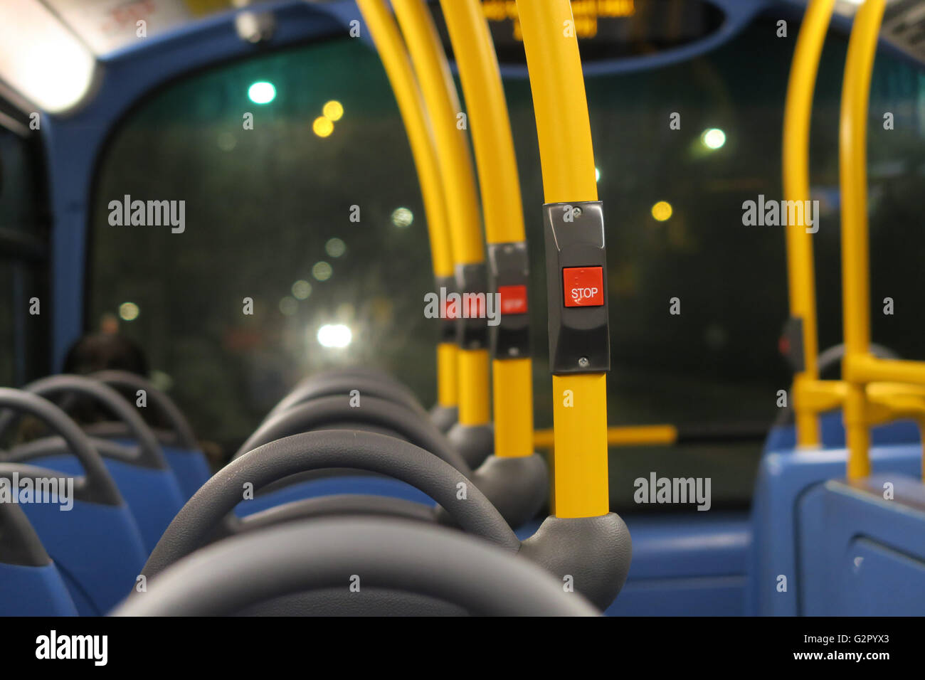Bus night stop button hi-res stock photography and images - Alamy