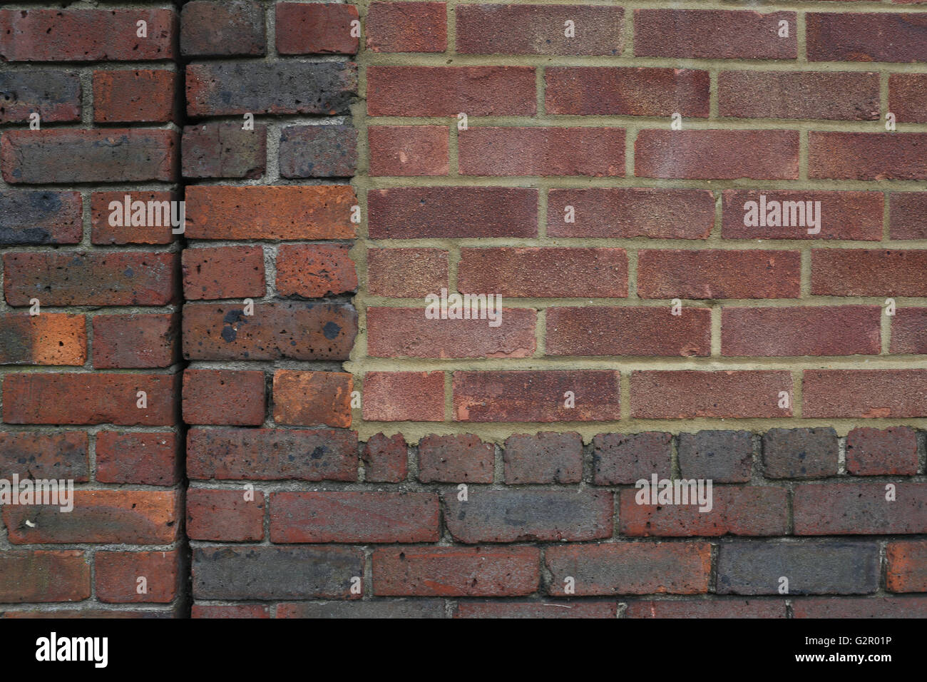 pattern; colourful brick walls contrast Stock Photo - Alamy