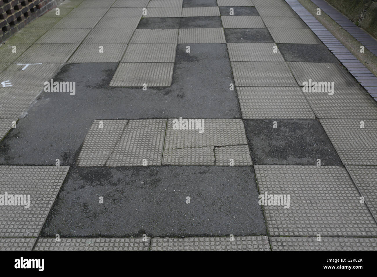 patterned filled in pavement, paving slabs, asphalt Stock Photo - Alamy