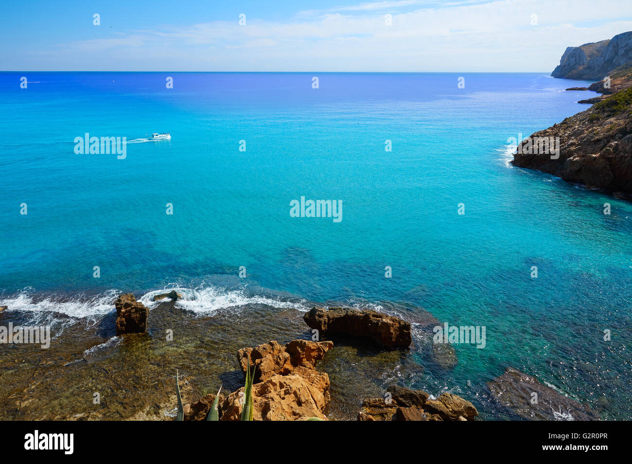 Denia Las rotas beach near Sant Antonio cape of alicante spain Stock ...