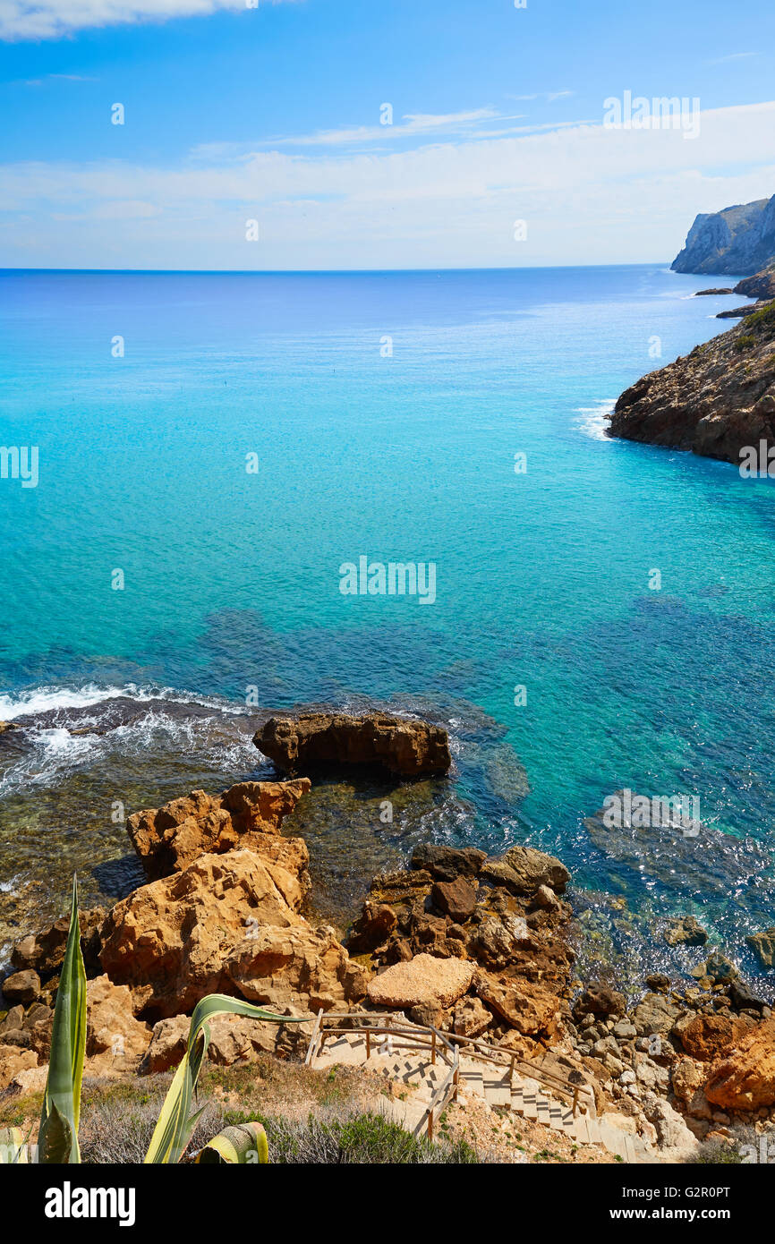 Denia Las rotas beach near Sant Antonio cape of alicante spain Stock ...