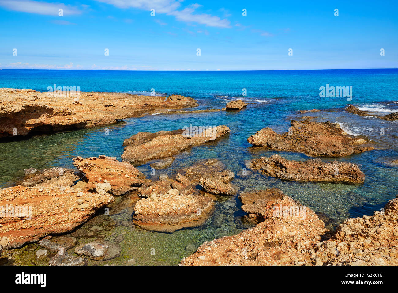 Denia Las rotas beach near Sant Antonio cape of alicante spain Stock ...