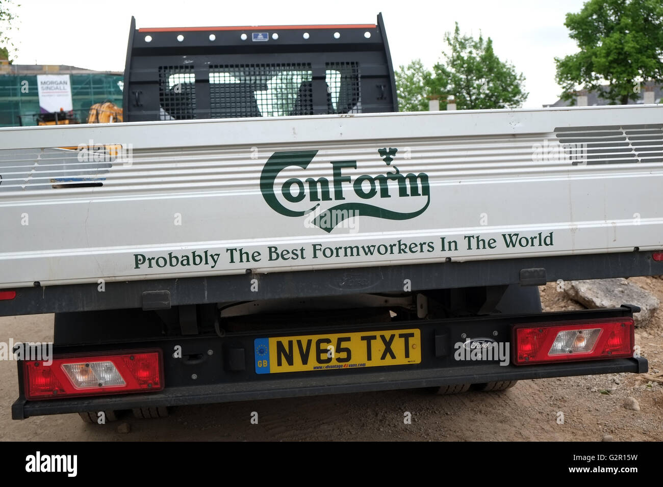 Probably the best builder ( Formworkers ) in the world sign on the back ...