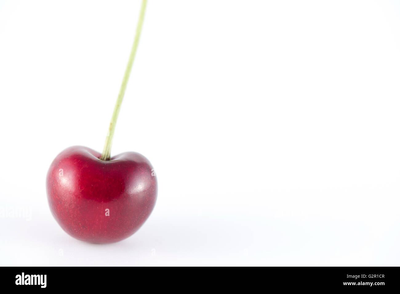 Cherry on white background Stock Photo - Alamy