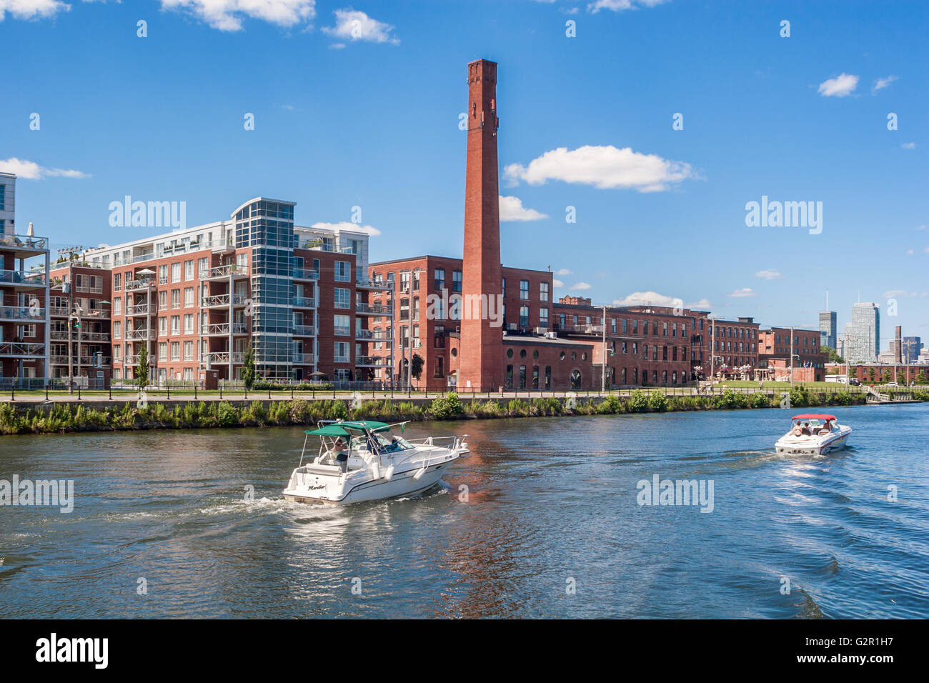 Lachine Canal National Historic Site in Montreal, QC, Canada Stock ...