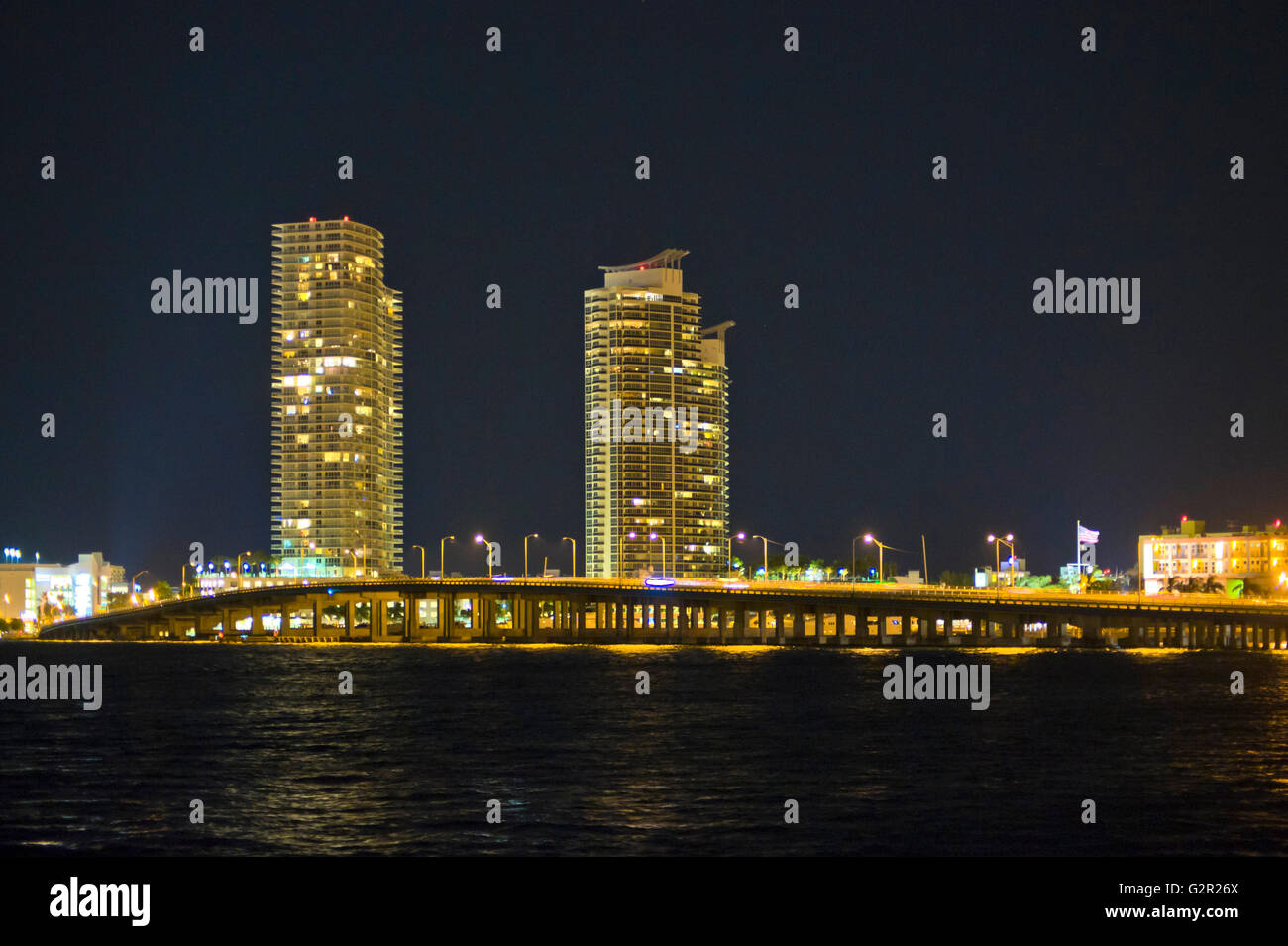 Miami bridge night hi-res stock photography and images - Alamy