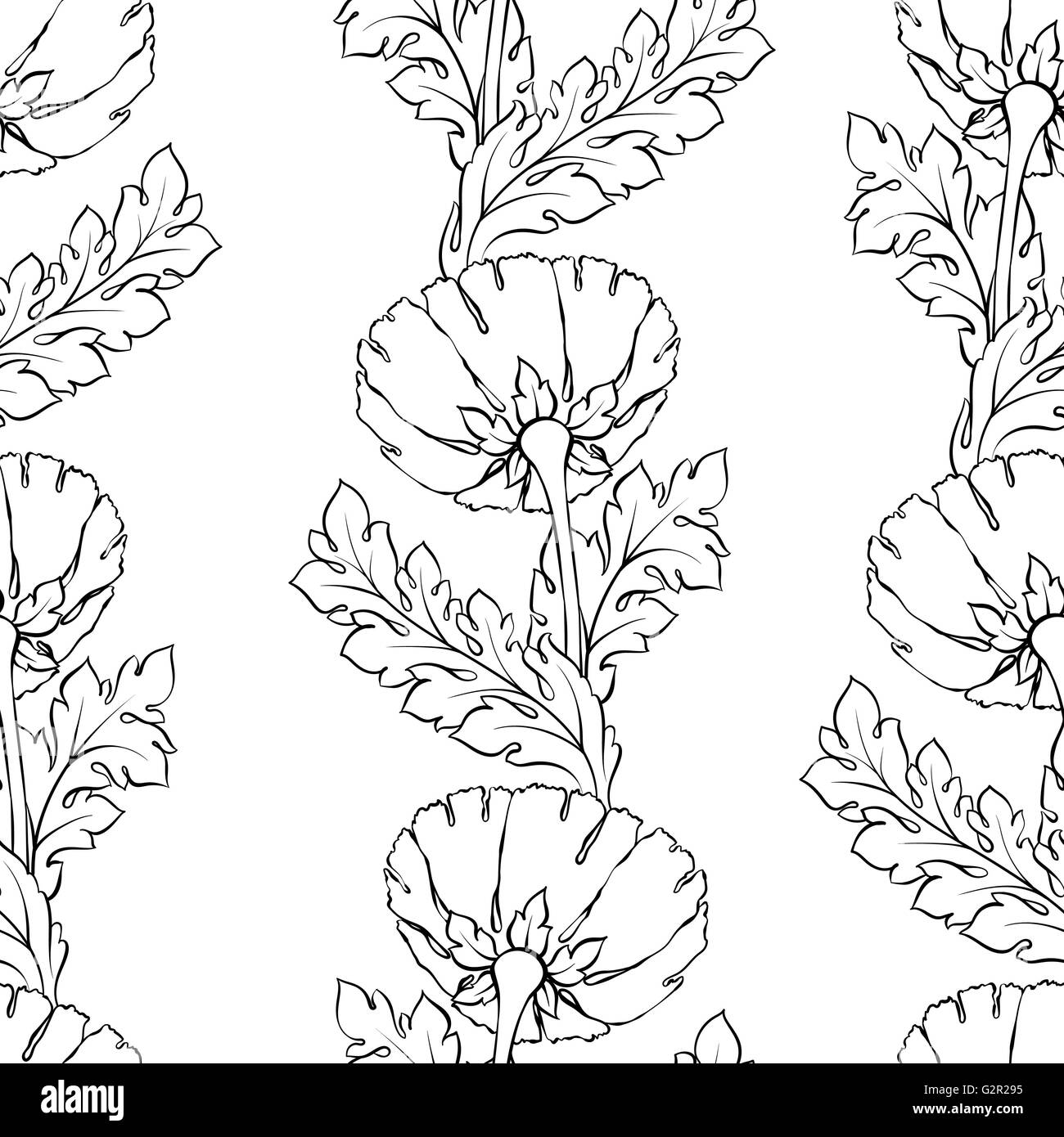 Floral seamless pattern. Flower background. Flourish tiled wallpaper ...