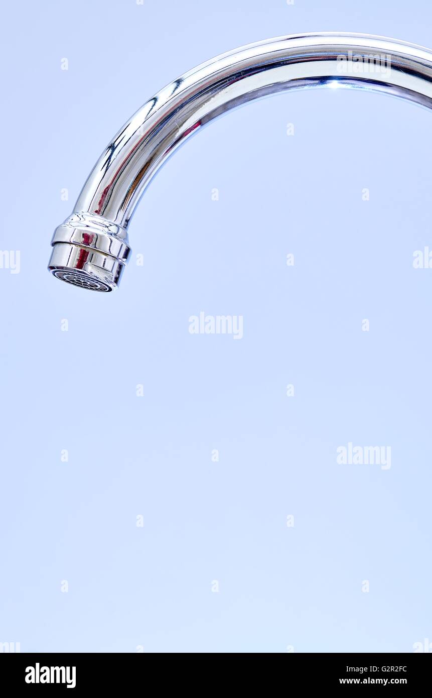 A close up studio photo of a bathroom faucet Stock Photo - Alamy