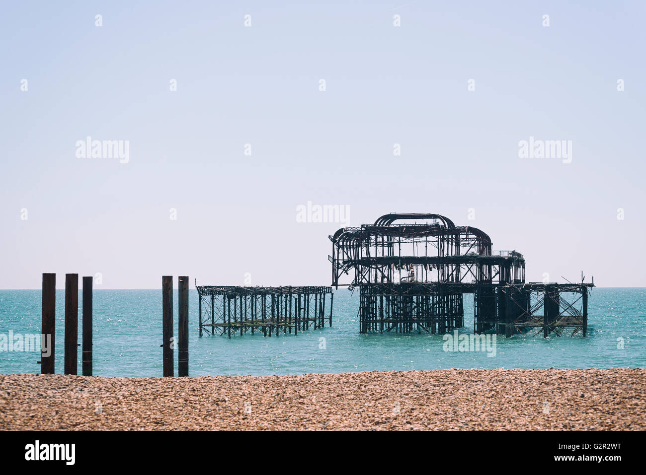 Old pier ruins hi-res stock photography and images - Alamy