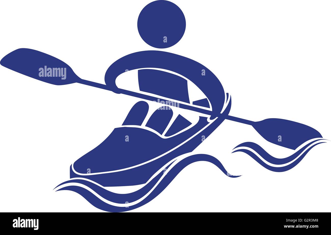 Logo design for kayaking in blue illustration Stock Vector Image & Art ...
