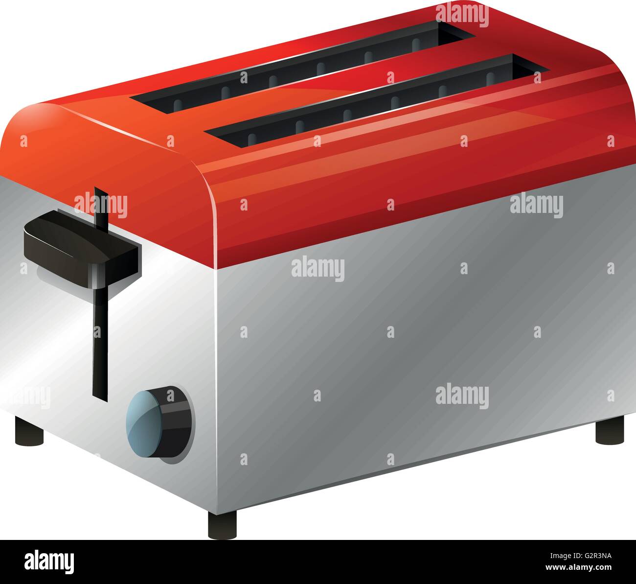 Toaster on white background illustration Stock Vector Image & Art - Alamy
