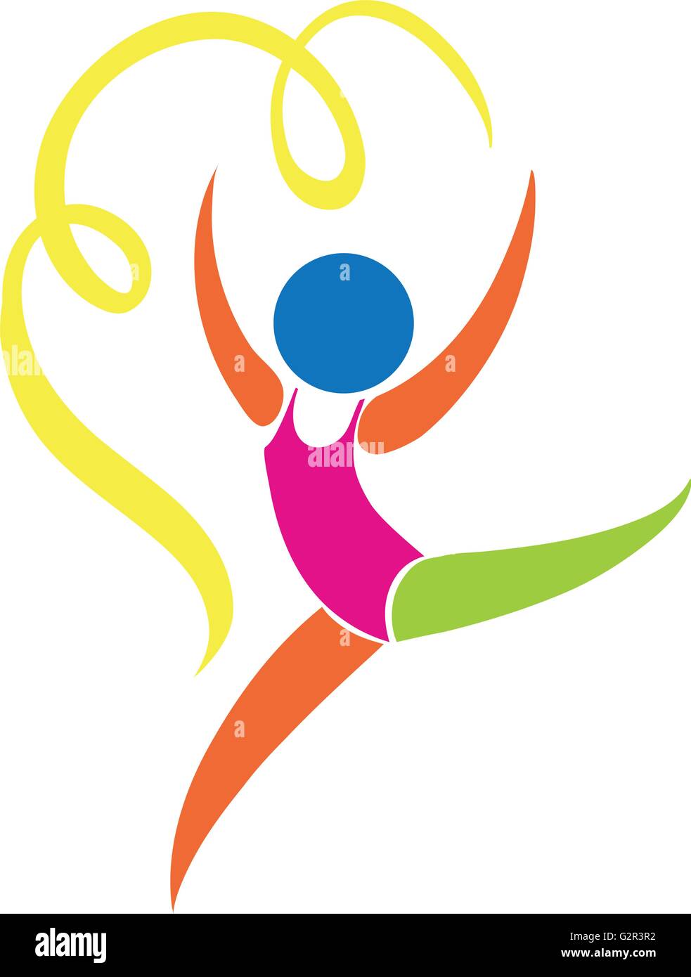 Logo design for gymnastics illustration Stock Vector Image & Art - Alamy