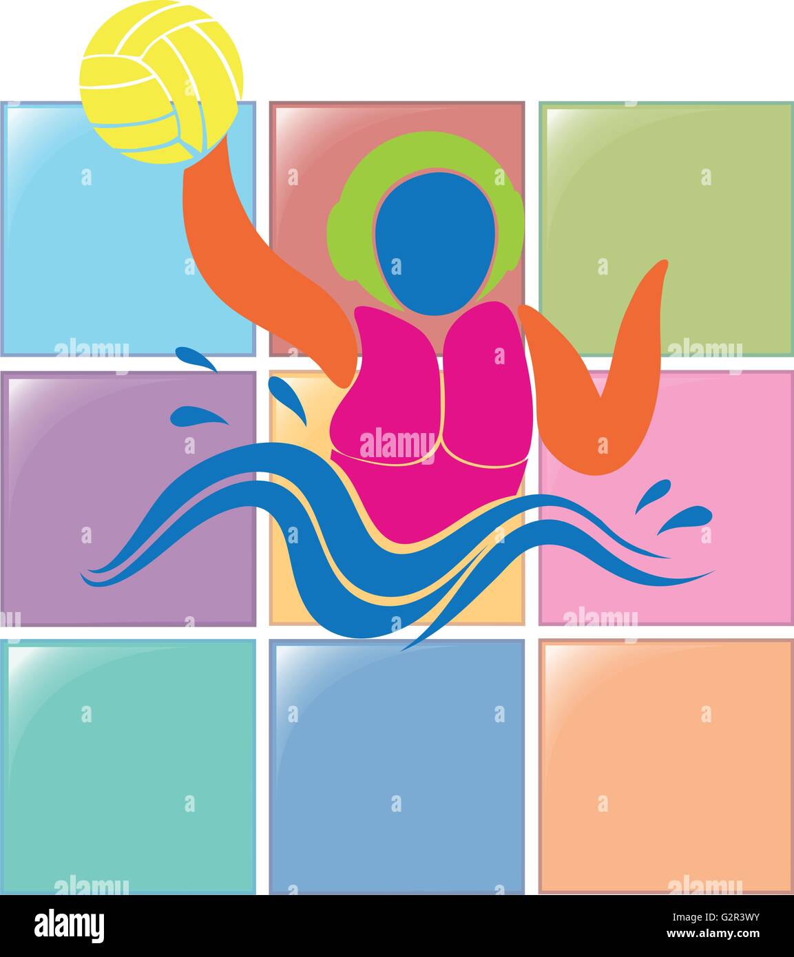 Sport icon for water polo illustration Stock Vector Image & Art - Alamy