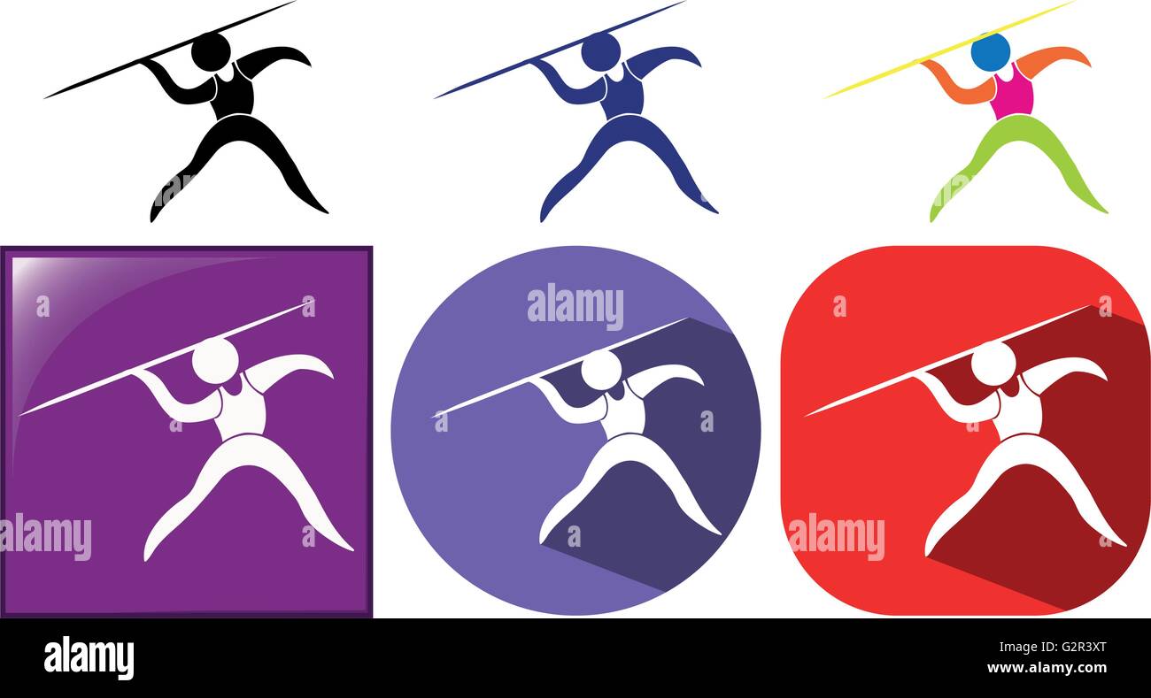 Different icons design for pole vault illustration Stock Vector Image ...